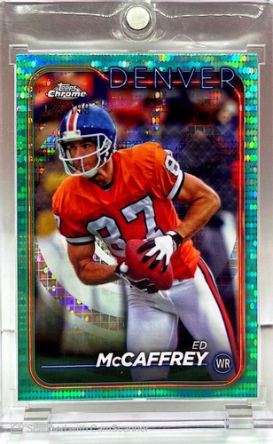 2024 Topps Chrome Football Ed McCaffrey Aqua Sonar Refractor SP /199 | eBay