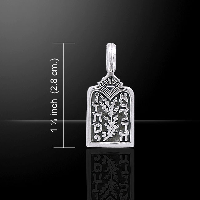The Ten Commandments 925 Sterling Silver Pendant Fine Religious Faith ...