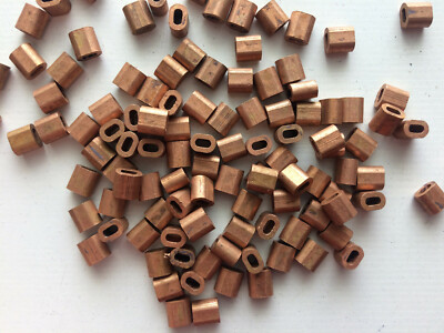 10x Copper Ferrules for 1.5mm Steel Wire Rope Stainless Rigging | eBay