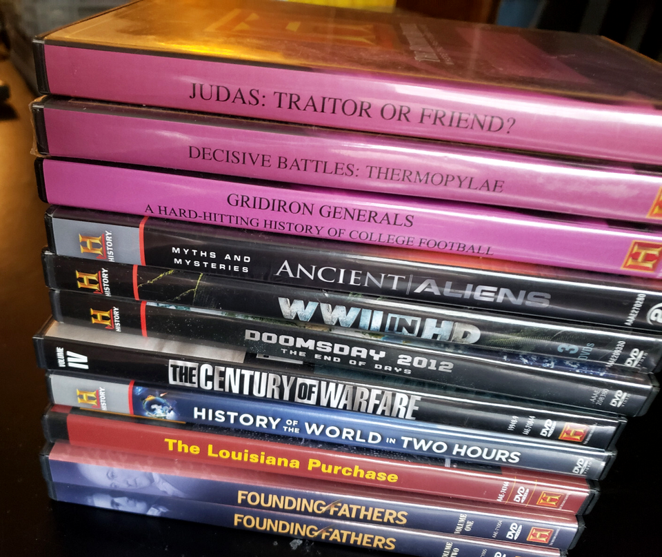 Lot Of 11 History Channel Dvds 2012 Founding Fathers WWII Aliens Free ...