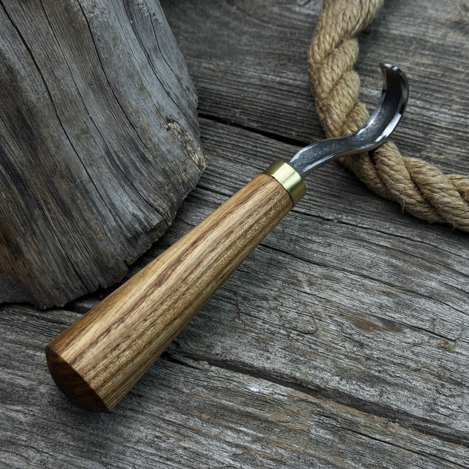 Forged Hook Knife for Wood Carving. Beginners Knife for Carving Spoons ...