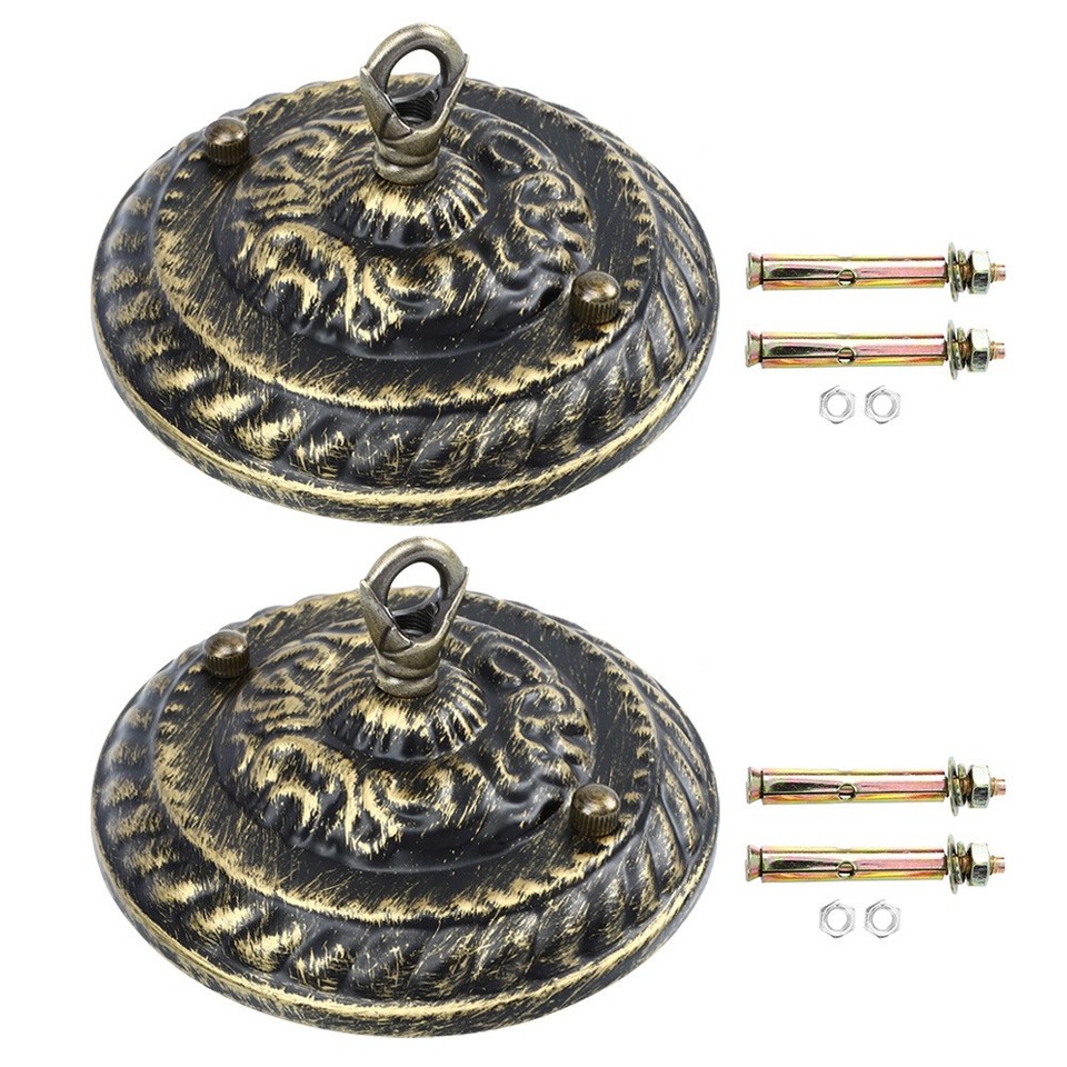 2 Pcs Ceiling Light Plate with Hook Decorative Canopy Accessories Kit ...