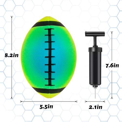 Rainbow Sports Balls Pack of 4, 1 Each of 8.5" Football, Basketball ...