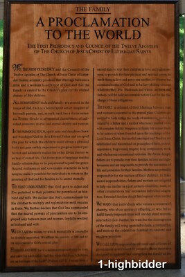 The Family: A Proclamation to the World 2'x3' Cherry Engraved Plaque ...