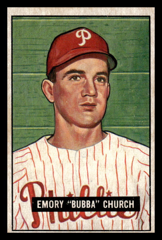 Bubba Church 1951 Bowman #149 Philadelphia Phillies RC Baseball Card | eBay