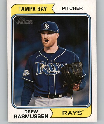 (10) 2023 Topps Heritage High Number DREW RASMUSSEN Card Lot (x10) Rays ...