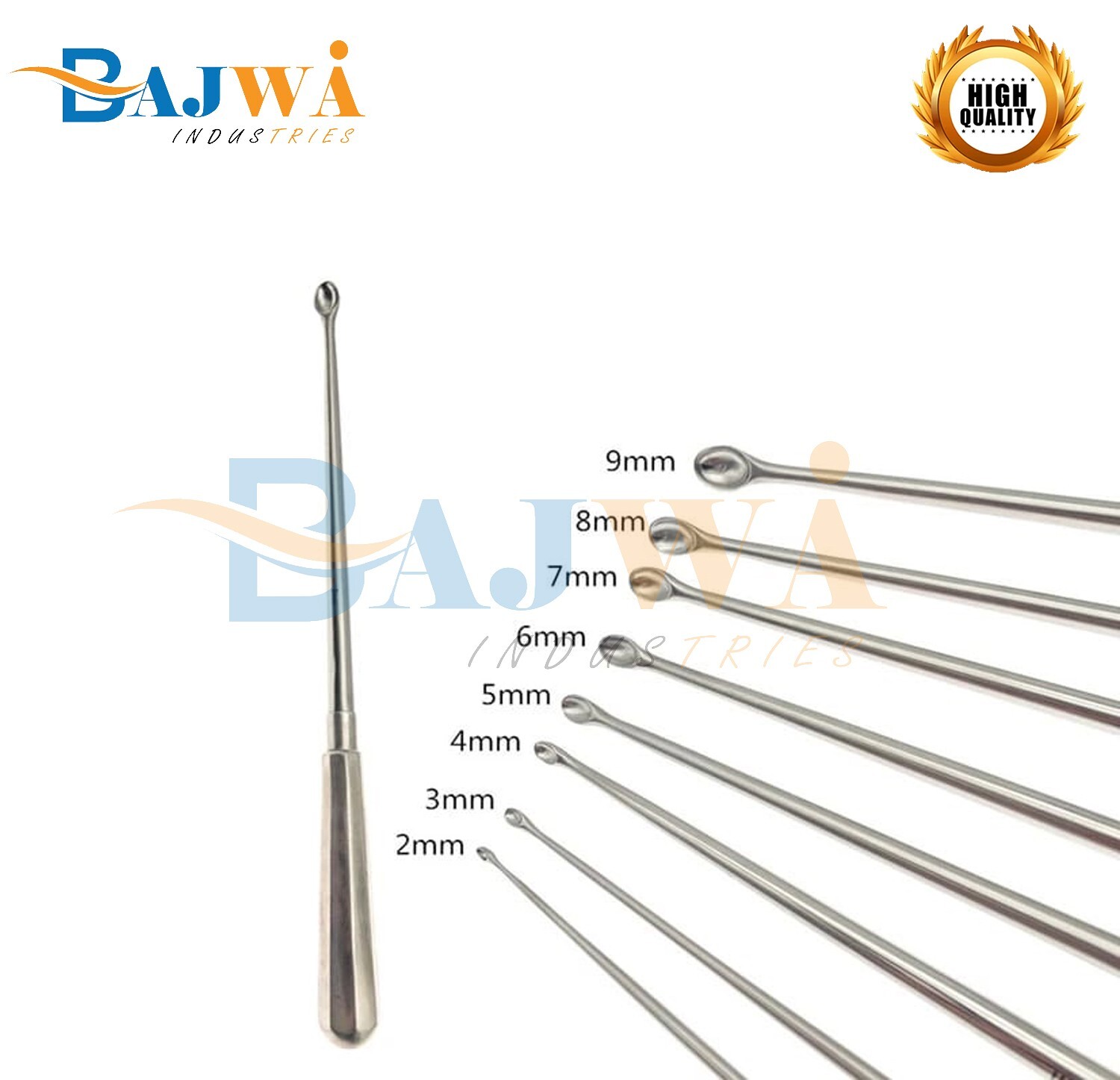 Bone Curette Stainless Steel Bone Spoon 26cm long Veterinary ...