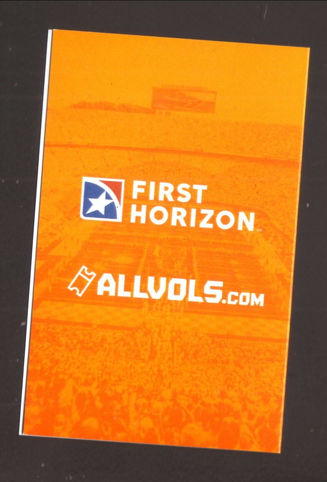 Tennessee Volunteers--2021 Football Pocket Schedule--First Horizon Bank ...