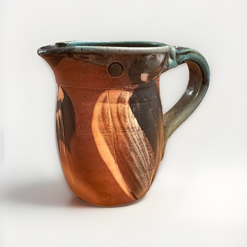 Signed Lee Segal Small Creamer 5" Studio Pottery Stoneware Shino Glaze ...