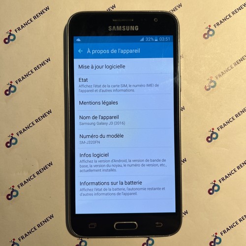 SMARTPHONE SAMSUNG GALAXY J3 2016 SM-J320FN 8 GO OCCASION | eBay