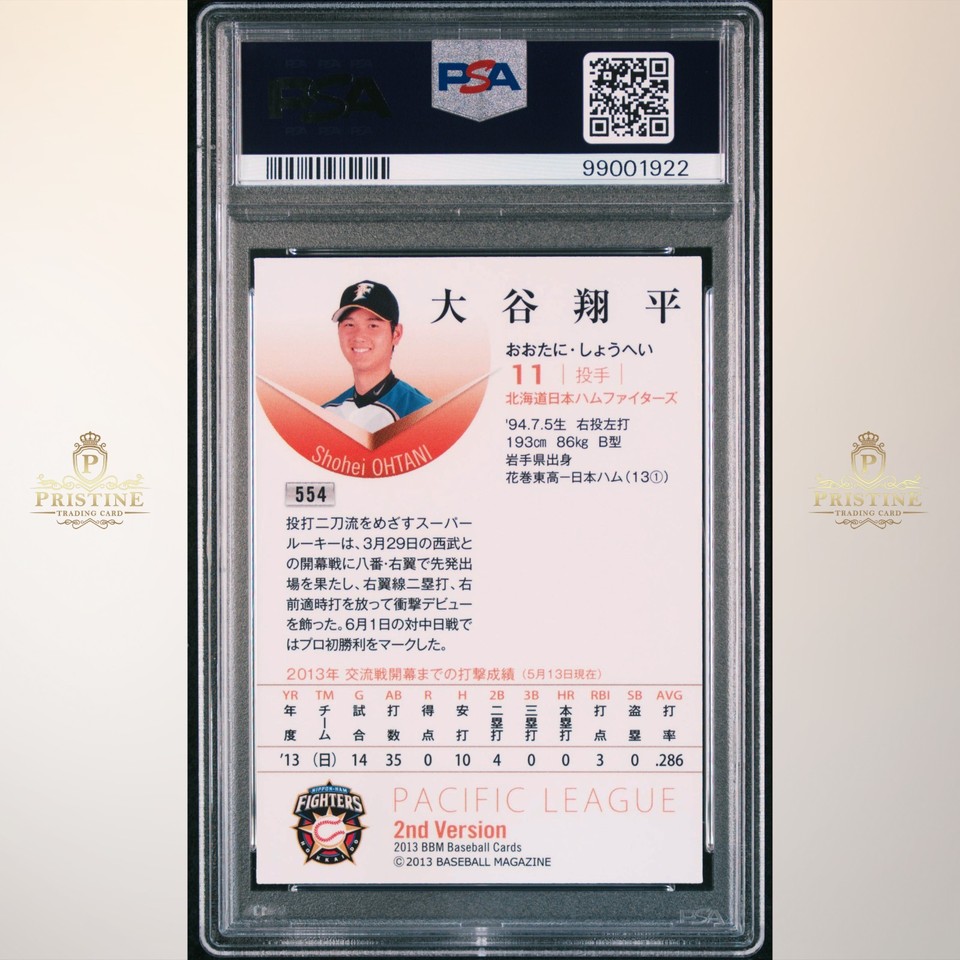 SHOHEI OHTANI 2013 BBM 2nd Version #554 RC Rookie PSA 10 3K | eBay