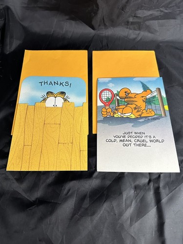 Vintage 1978 Two Ambassador Cards Featuring Garfield (Thanks Greeting ...