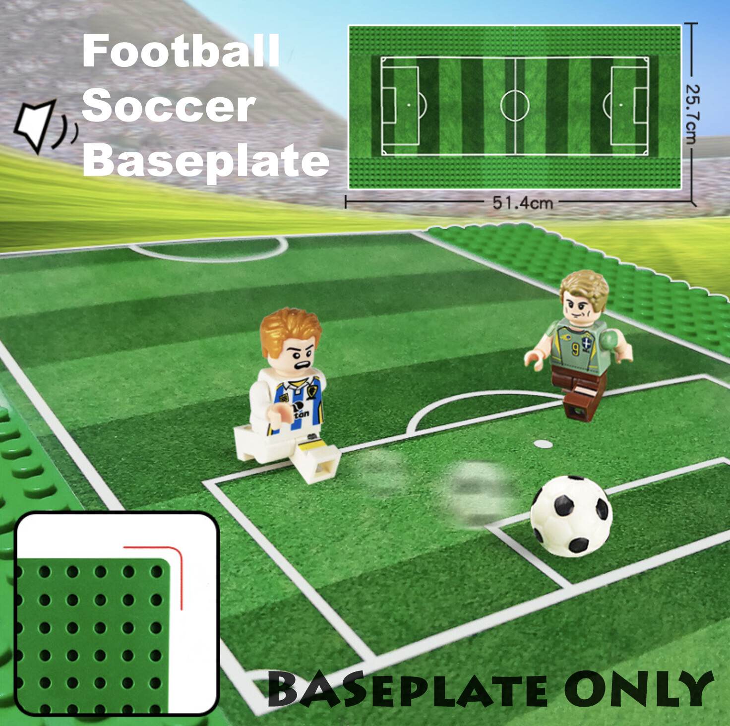 BASE PLATE CITY SOCCER FOOTBALL 32X32 OR 32X64 STUDS SPORTS PLAYGROUND ...