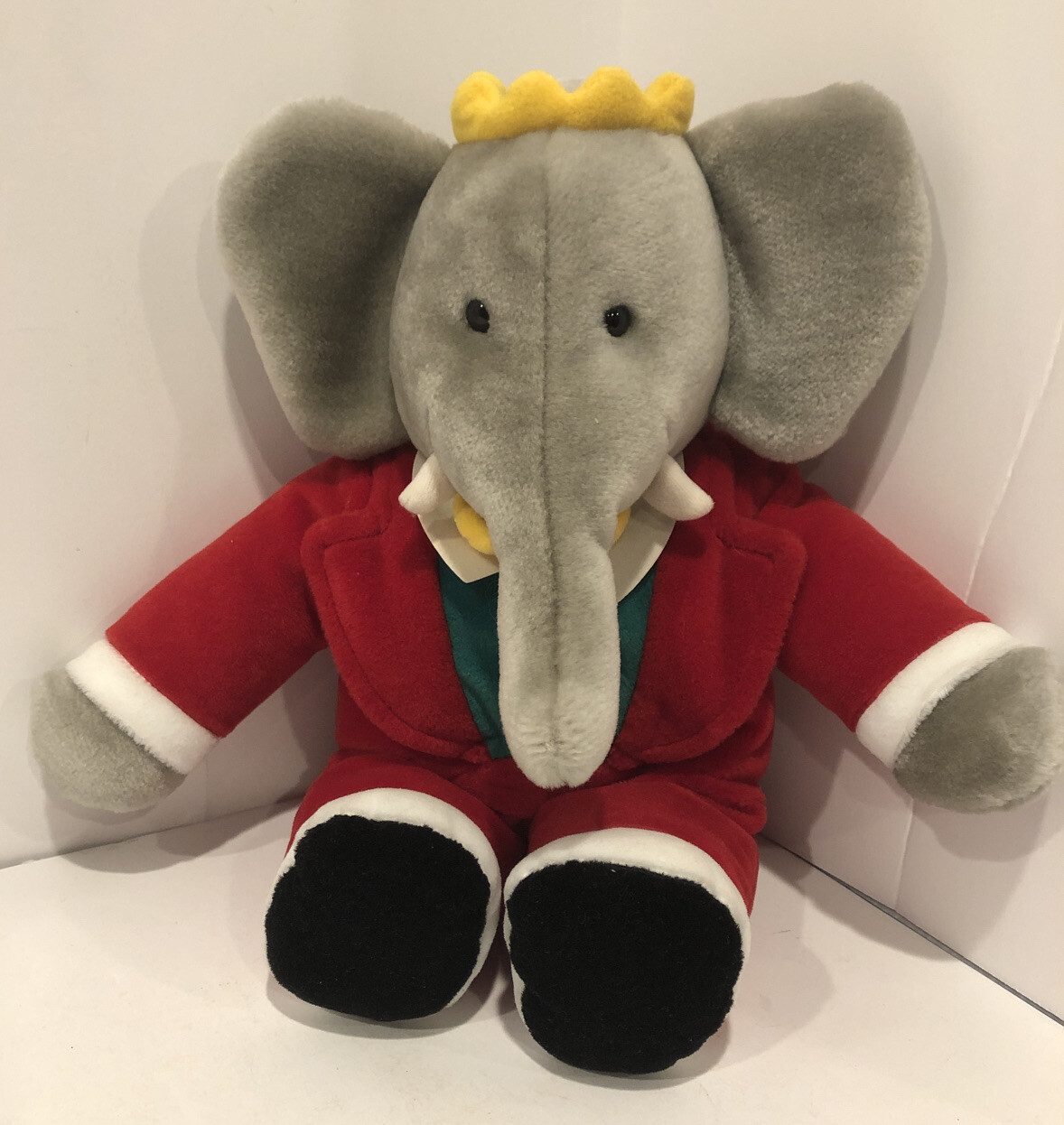 Babar Barbar Stuffed Plush Toy 14" Elephant Vintage 1988 Gund | eBay