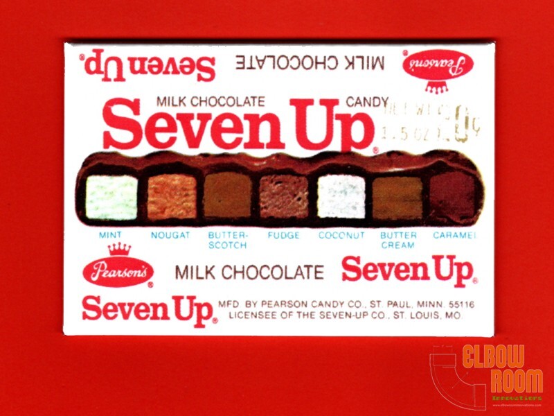 Pearsons Seven Up candy bar vintage wrapper art 2x3" fridge/locker ...