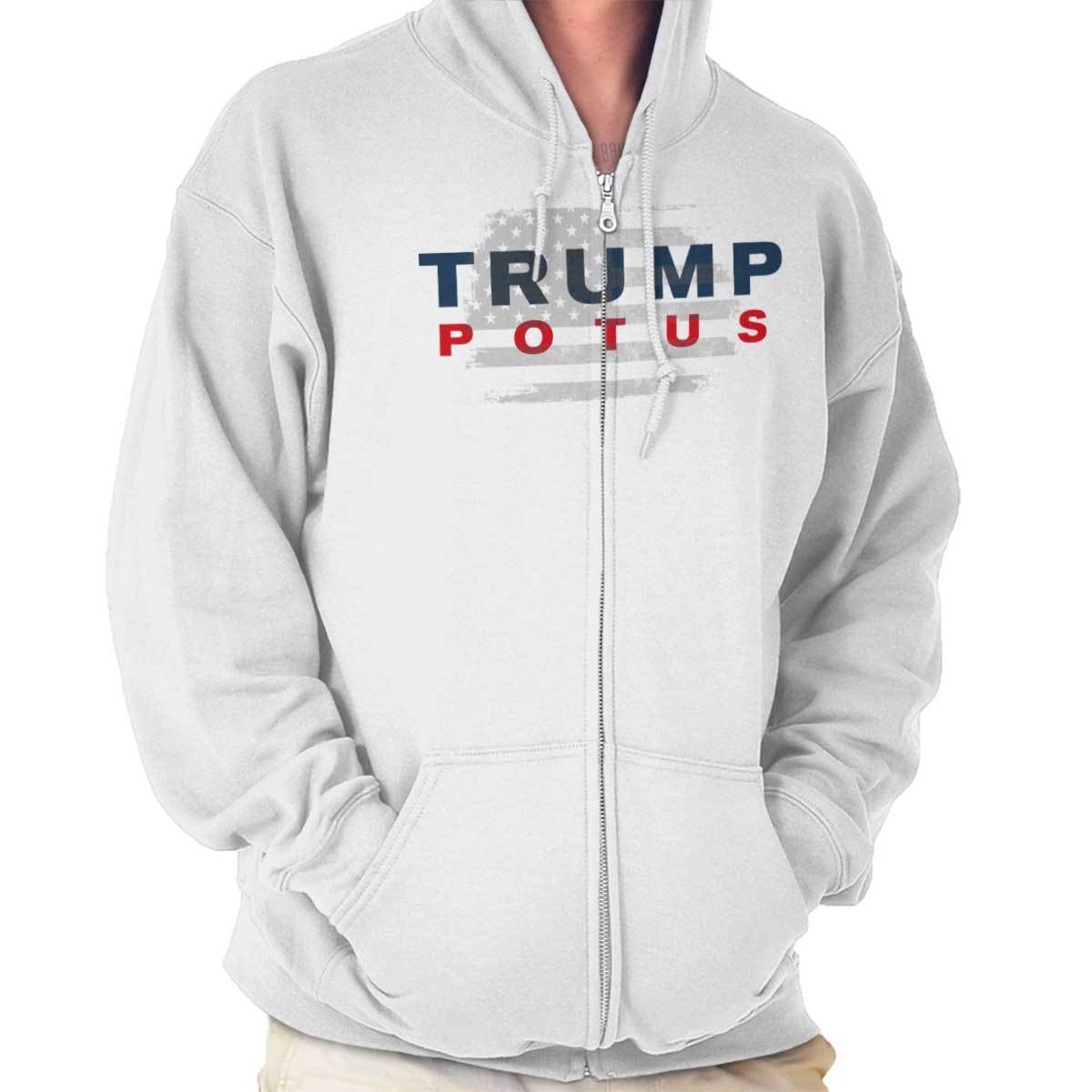 Vote Donald Trump POTUS USA President 2024 Sweatshirt Zip Up Hoodie Men ...