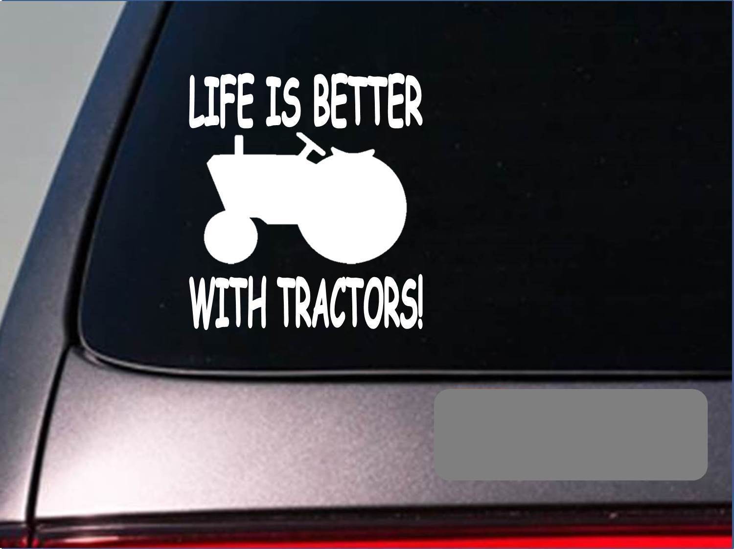 Life is better with Tractors *F421* sticker decal rotary mower blades ...
