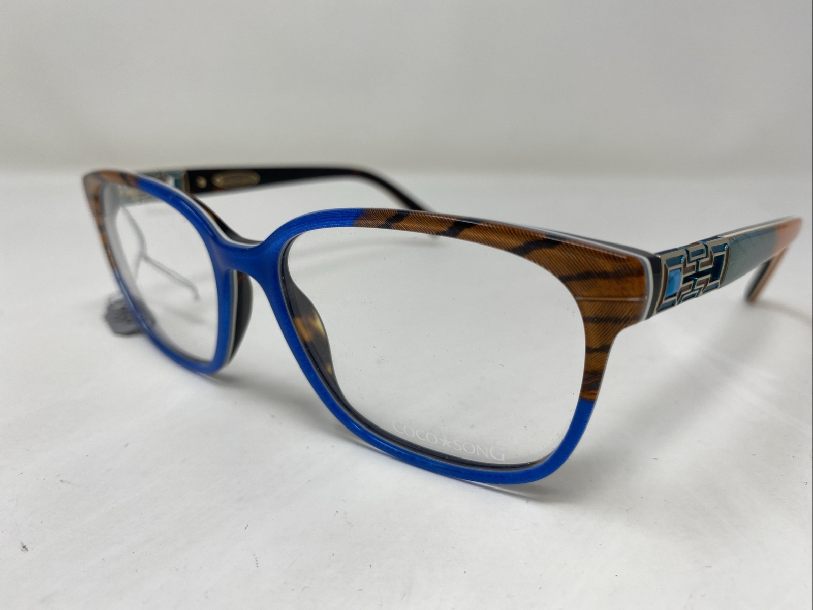 Coco Song GOLDEN BUG COL.3 53-17-140 Blue/Print Full Rim Eyeglasses ...