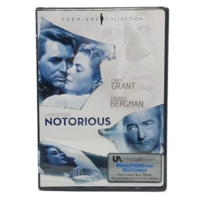 Notorious DVD Alfred Hitchcock Cary Grant Ingrid Bergman Remastered ...