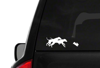 Dogs Running Rabbit (H11) Hunting Vinyl Decal Sticker Window | eBay