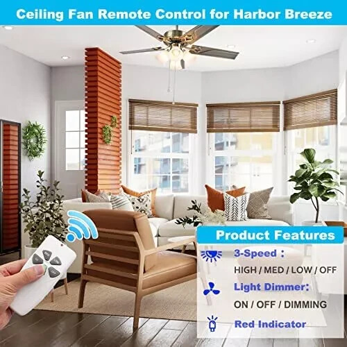 CHQ7030T Ceiling Fan Remote Control Replacement for Hunter Hampton Bay UC7030T | eBay