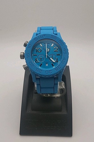 Nixon The Rubber 42-20 Chrono Blue Watch Unisex Right Handedness Fresh ...
