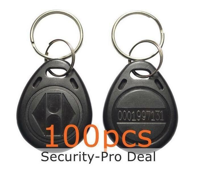 100PCS 125KHz RFID Card Key fobs EM4100/TK4100 Proximity ID Card Tags ...