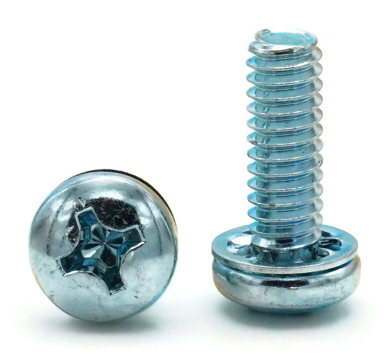 SEMS Screws #10-32 Phillips Pan Head Internal Tooth Lock Washer Zinc ...