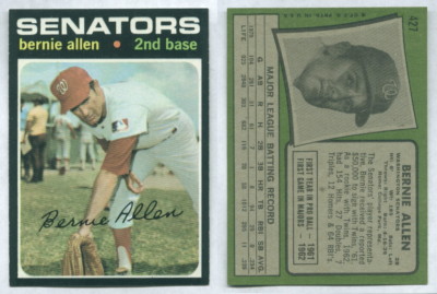 (56591) 1971 Topps 427 Bernie Allen Senators-NM+ | eBay