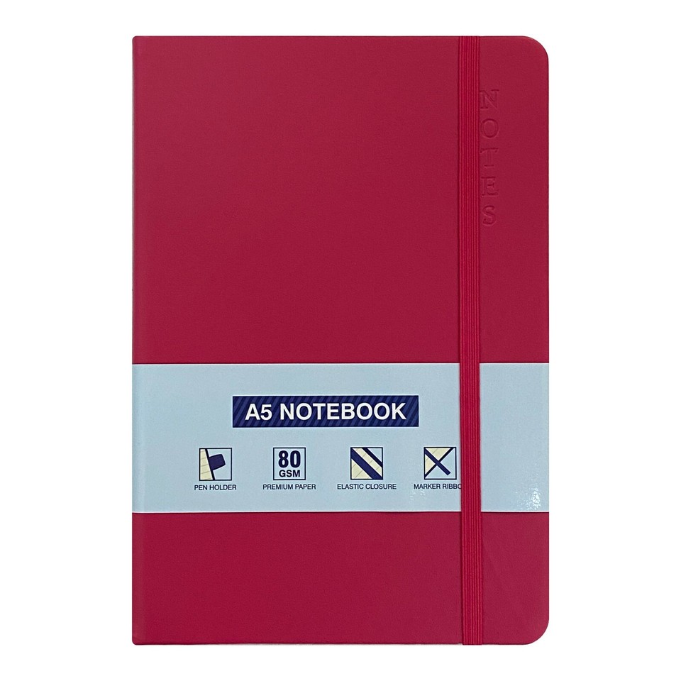 Notebook A6/A5/A4 Lined Hardback Ruled Notepad Notes Diary Journal ...
