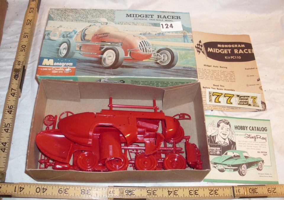 MONOGRAM MIDGET RACER RACE CAR PLASTIC MODEL KIT 1954 PC110 | eBay