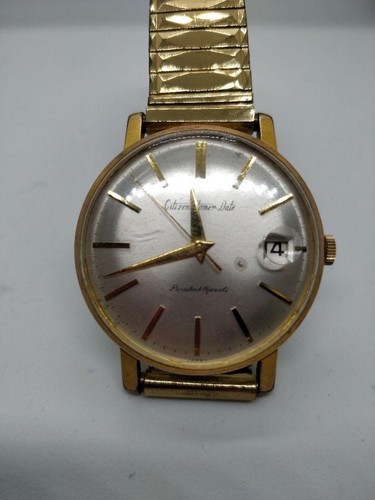 CITIZEN Homer Date Manual Winding Type Vintage Watch Gold Made in 1962 ...