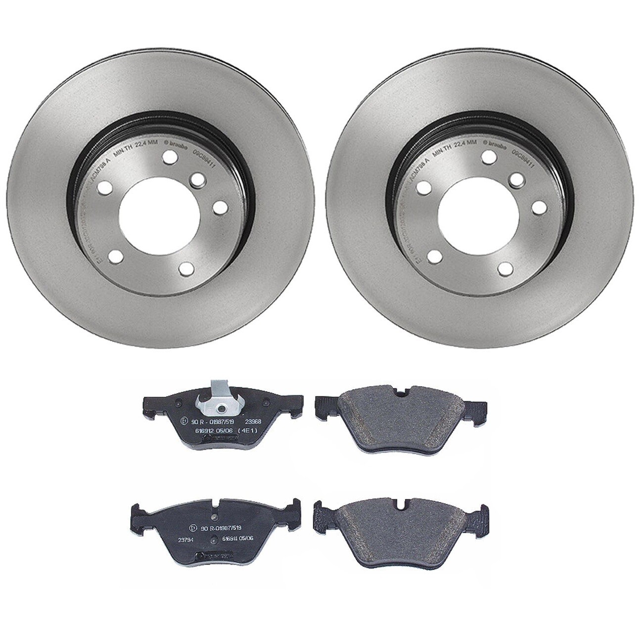 Brembo Front 310mm Vented Disc Rotors and Textar Pads Brake Kit for BMW ...