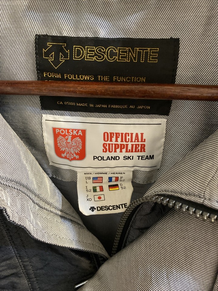 Rare Descente Poland SKI Team Winter Sports Jacket Silver Size L Made ...