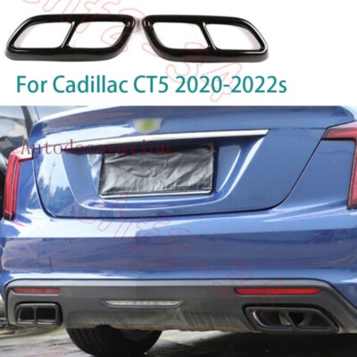 For Cadillac CT5 2020-22s Black Titanium Rear Tail Exhaust Pipe Muffler ...