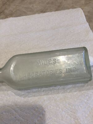 Antique MILES LABORATORIES, INC. Medicine Bottle No. 6 Circled P on ...