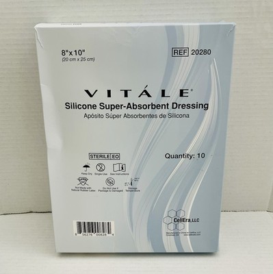 Vitale Silicone Super-Absorbent Dressing 8x10 Box Of 10 - New Open Box ...