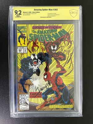 SIGNED by Mark Bagley: Amazing Spider-Man #362 Marvel Comics CBCS SS 9. ...