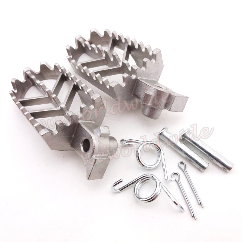 Stainless Steel Footpegs Foot Peg Rest For Pit Dirt Bike CRF50 XR50 ...