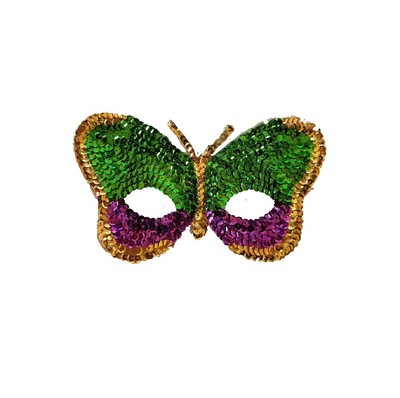Butterfly Half Mask - Deluxe - Sequin - Costume Accessory - Child Teen ...
