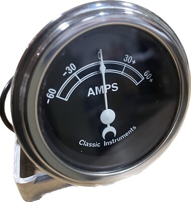 AMP Gauge 2-1/8” by Classic Instruments 60/60 with Mounting Bracket | eBay