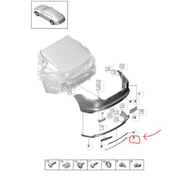 OEM PORSCHE PANAMERA 971 REAR DIFFUSER TRIM 971807568OK1 | eBay