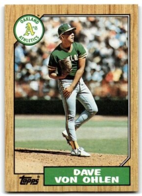 1987 Topps #287 Dave Von Ohlen Pitcher Oakland Athletics FREE shipping ...