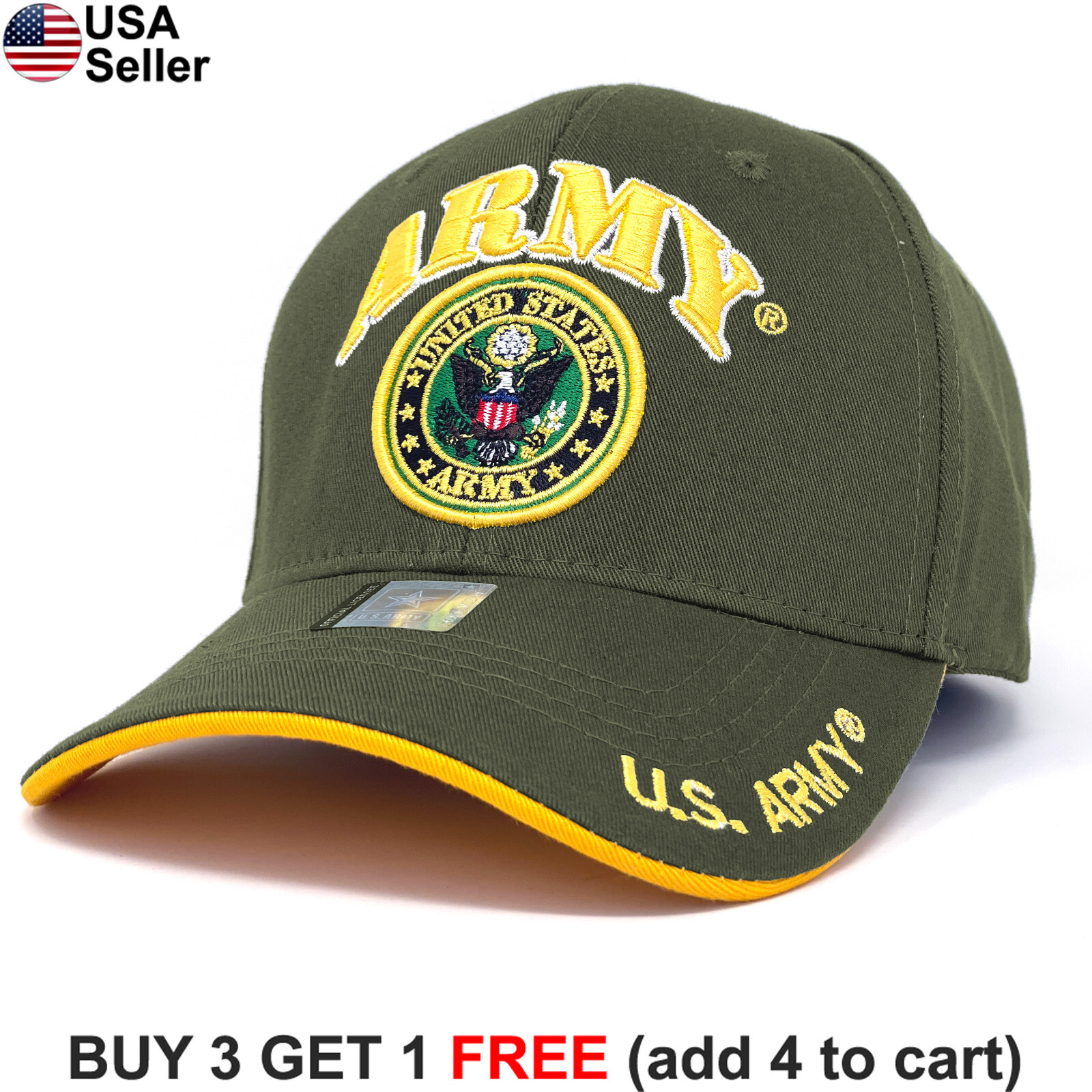 US Army Logo Cap Hat Military Strong U.S. Armed Forces USA Patriotic ...