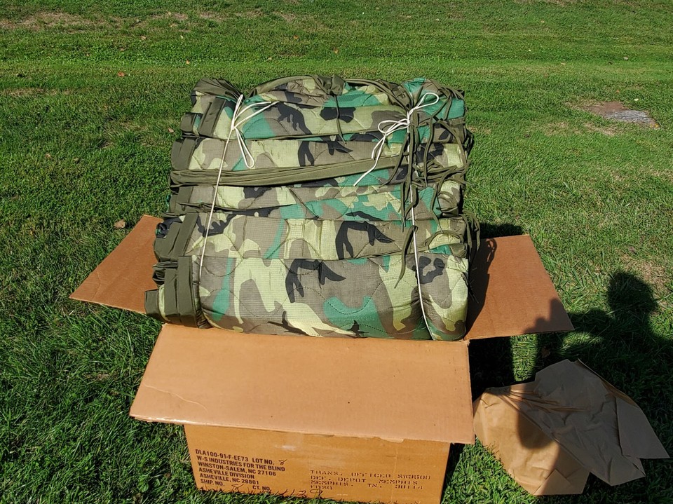 Lot of 10 US Army USGI Military Woodland Camo Poncho Liner WOOBIE Army ...