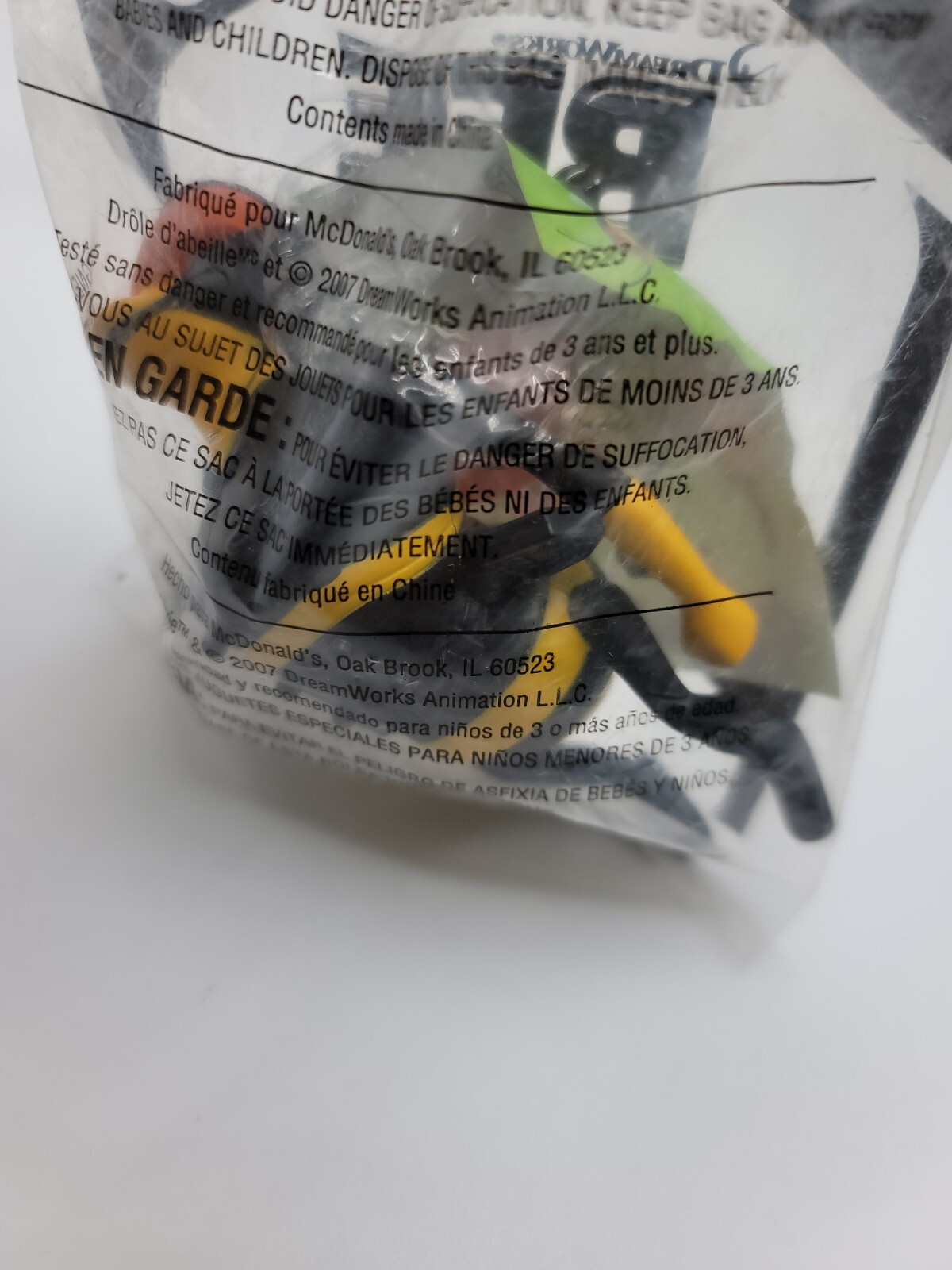 2007 Dreamworks Bee Movie POLLEN JOCK JACKSON McDonald's Happy Meal Toy ...