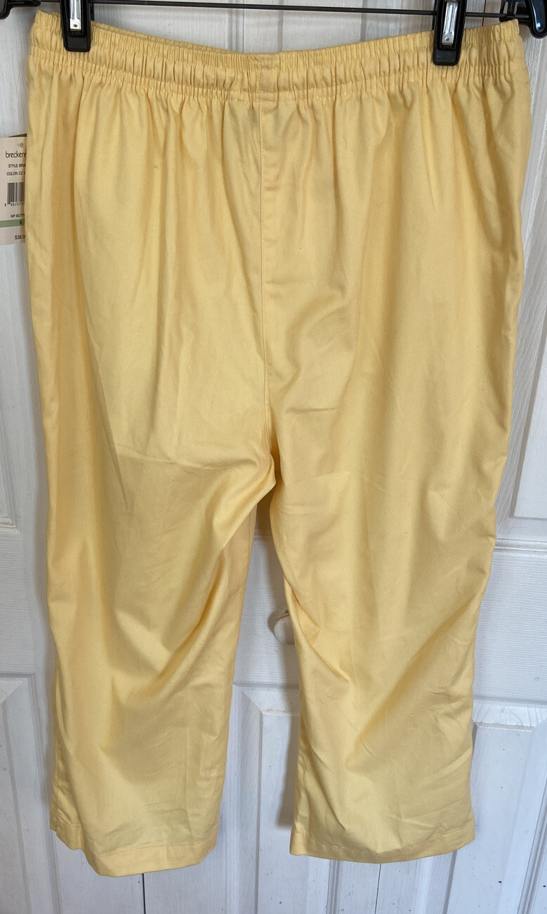 Breckenridge Womens Yellow Capris Pants Size 8 New With Tags | eBay