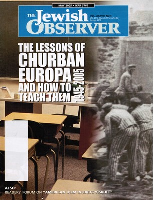 The Jewish Observer: May 2005 Features: the Lesson of Churban ...