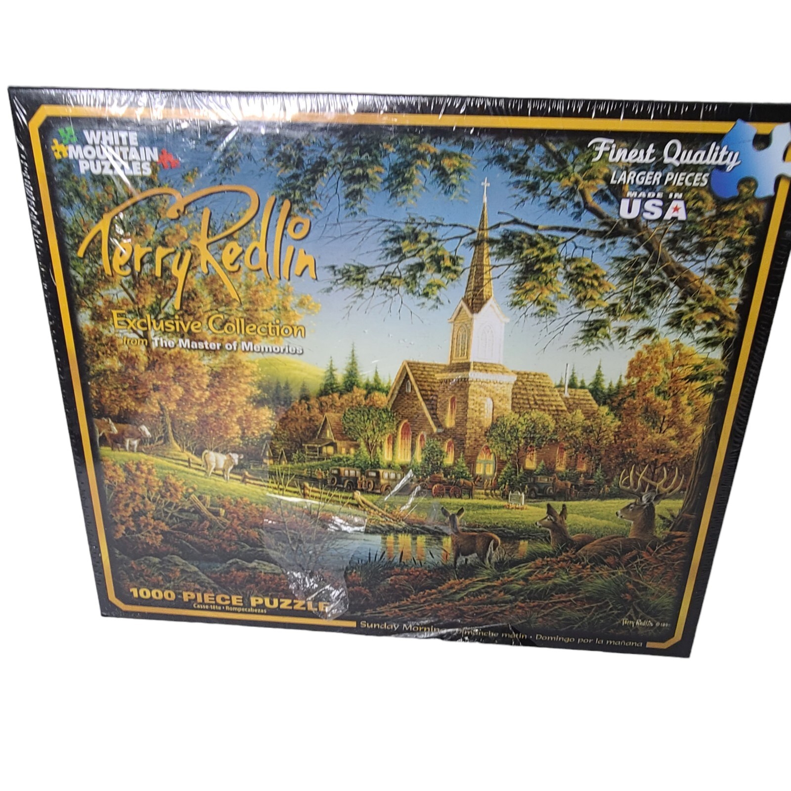 White Mountain Terry Redlin 1,000 Piece Puzzle "Sunday Morning" Jigsaw ...