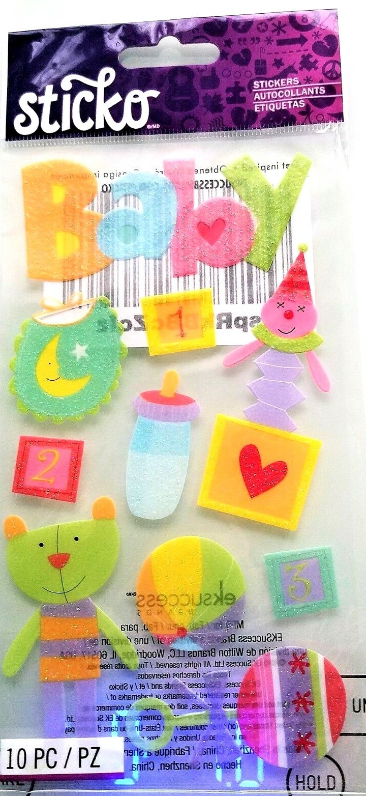 BABY Newborn Boy Girl Bib Bottle Rattle Stuffed animal Toys Sticko ...